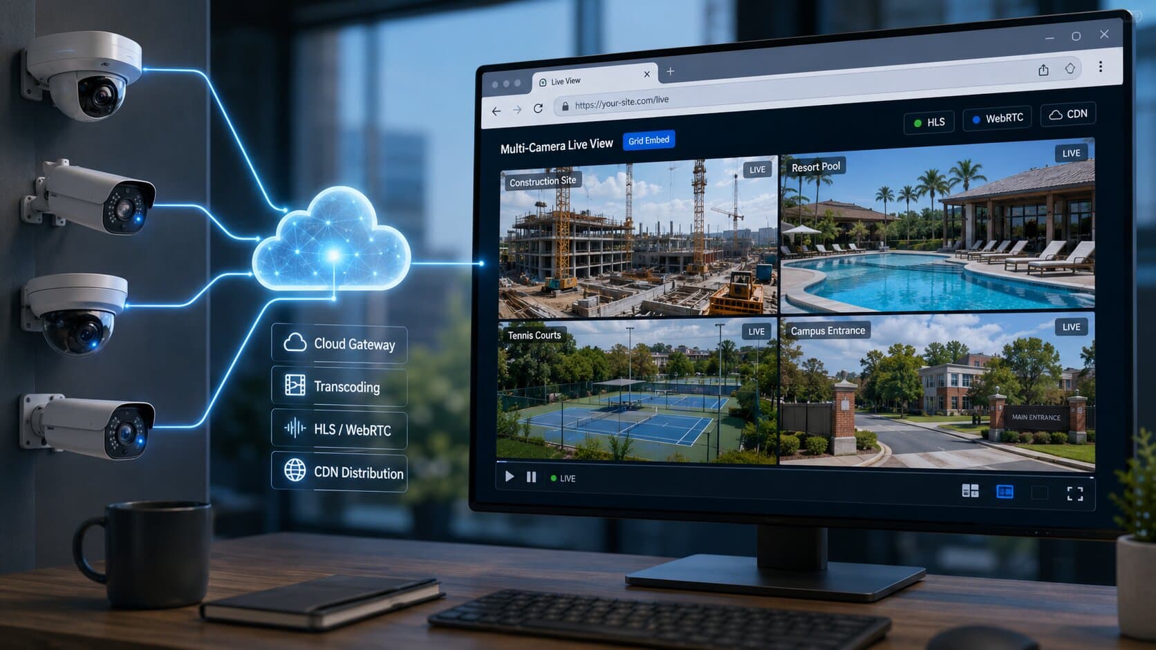 Multi-Camera Live Streaming: How to Put Multiple IP Cameras on One Web ...